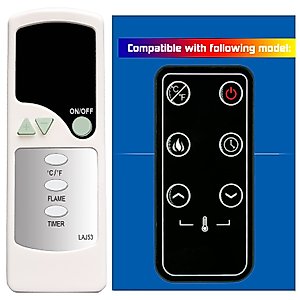 Replacement Remote Control for Covenant Electric Fireplace Heater LFP-Remote Control