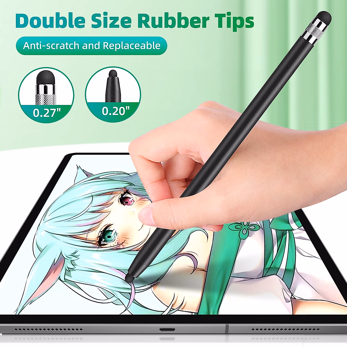 Stylus Pens for Touch Screens, 5 Pack Stylus Pen for iPad iPhone Android Chromebook Tablets and More Capacitive Touchscreen Devices High Sensitivity & Precision No Scratches Rubber Tips Stylist