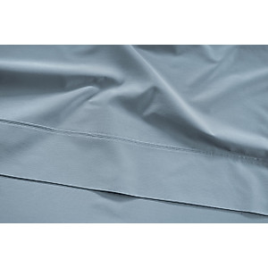 LANE LINEN 450TC 100% Cotton Sheets Twin Size, Mercerized Cotton Fully Elasticized Sateen Weave Twin Sheet Set, Soft and Comfy Hotel Like Thick Sheet, Natural Cooling Bed Sheet - French Blue