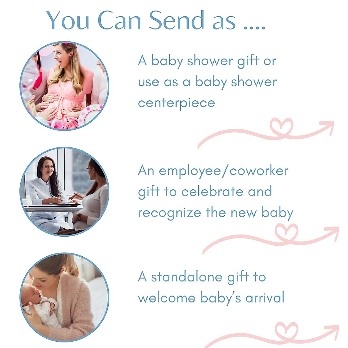 Lil' Baby Cakes Boy Blue Diaper Cake - Makes a Beautiful Baby Gift - Adorable and Practical Handmade Baby Gift with 42 Swaddler Diapers Size 1-10 in x 12 in