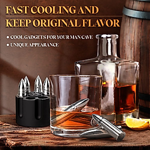 Gifts for Men, Whiskey Stones Gift Set and Universal Socket, Stuffers for Men, Christmas Gifts for Men, Dad, Him