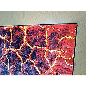 Hot Lava Rug, Lava Rug, Floor is hot Lava, Volcano Floor Rug C942 (23”x31”)=60x80cm