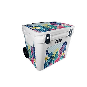 MightySkins Carbon Fiber Skin Compatible with Yeti Roadie 60 Wheeled Cooler - Summer Vibes | Protective, Durable Textured Carbon Fiber Finish | Easy to Apply and Change Style | Made in The USA