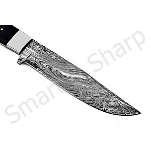 Smart & Sharp Custom Handmade Damascus Steel Hunting Knife/Skinning Knife AA-17244 and 17245 (Black Micarta)