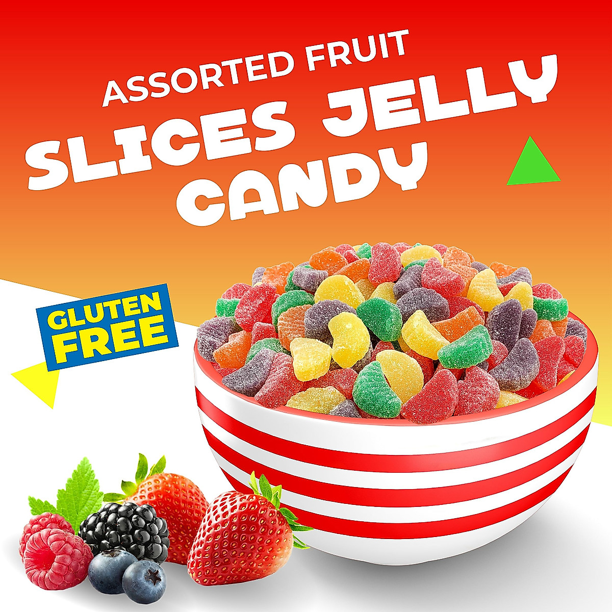 Assorted Fruit Slices Jelly Candy (2 Pound Bag)