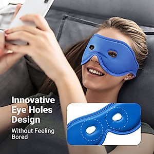 Gel Eye Mask Reusable Cooling Eye Mak with Eye Holes, Cold Eye Sleep Mask for Women Men, Eye Ice Pack Cold Eye Compress for Puffy Eyes Migraine Headache, Stress Relief, Dry Eyes Dark Circles