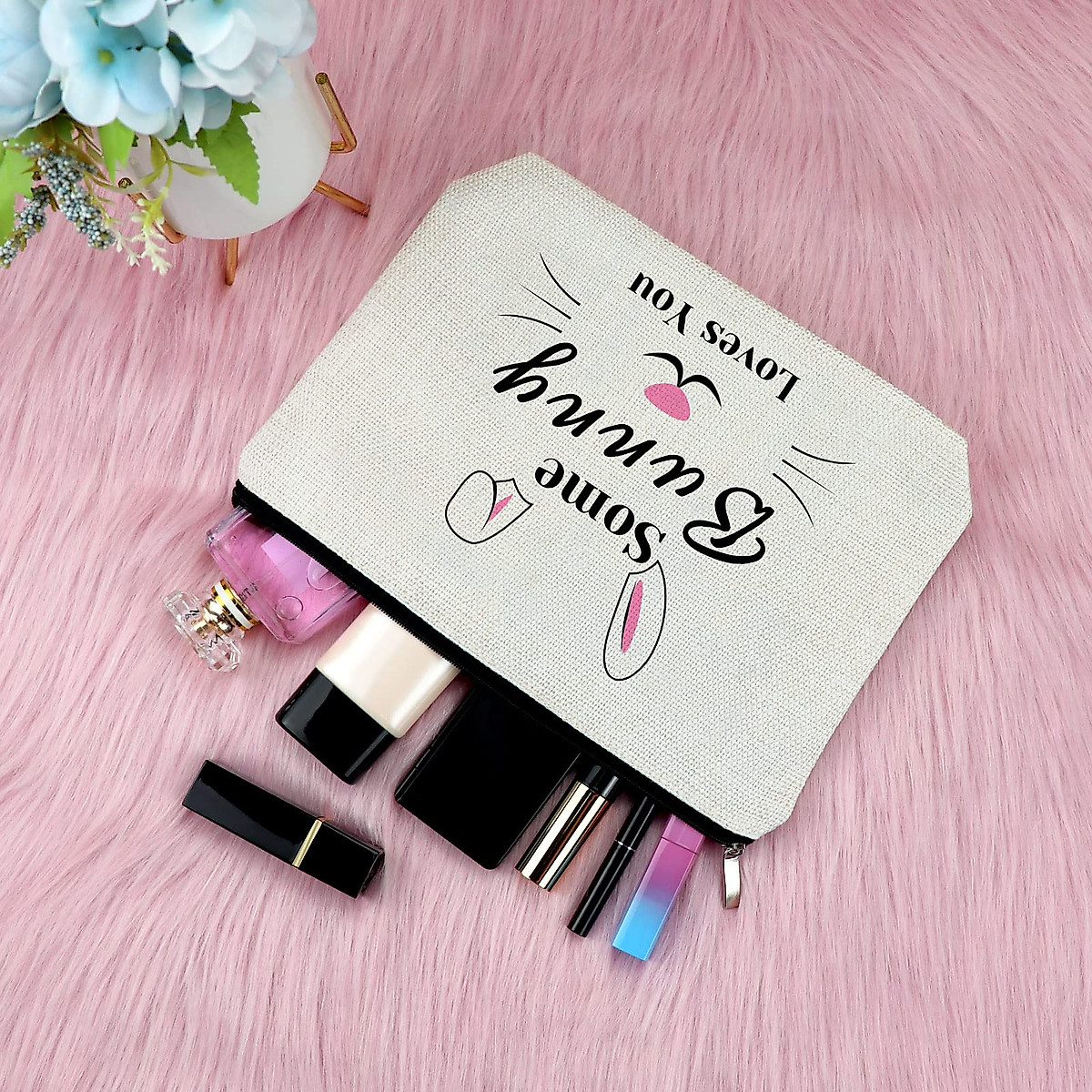 Fox Gift for Fox Lover Makeup Bag Fox Themed Gift for Women Animal Lover Gift for Teen Daughter Cute Fox Cosmetic Bag Best Friend Birthday Gift Graduation Christmas Gift Travel Cosmetic Pouch