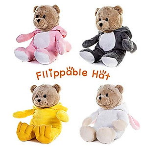 My OLi 7" Easter Bears Pack of 4 Stuffed Costumed Teddy Bears: Bunny, Chicken and Sheep with Flippable Hats Easter Gifts for Babies Kids Boys Girls