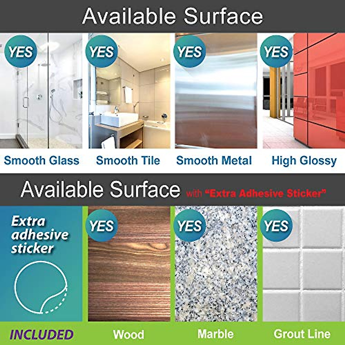 Bath Beyond Shower Head Holder - Flexible Shower Head Holder Adjustable Vacuum Suction Cup Shower Head Wall Mount Holder for Hand Held Shower Head (Adhesive Sticker Provided) (Chrome)