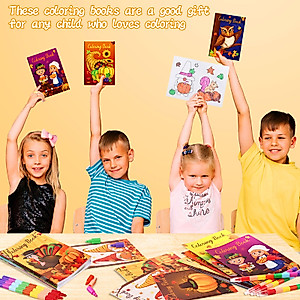 BenLouis 24 Pcs Fall Mini Coloring Books Fall Harvest Party Favors Thanksgiving Activity Book Bulk for Kids Autumn Pumpkin Birthday Thanksgiving Party Favor Goodie Bag Gift Stuffer Classroom Supplies