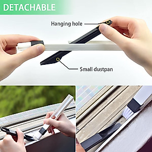 Crevice Gap Cleaning Brush Tool, 6pcs Hand-held Groove Gap Cleaning Tools, 2 in 1 Dustpan Cleaning Brushes, Shutter Door Window Track Kitchen Cleaning Brushes Kit