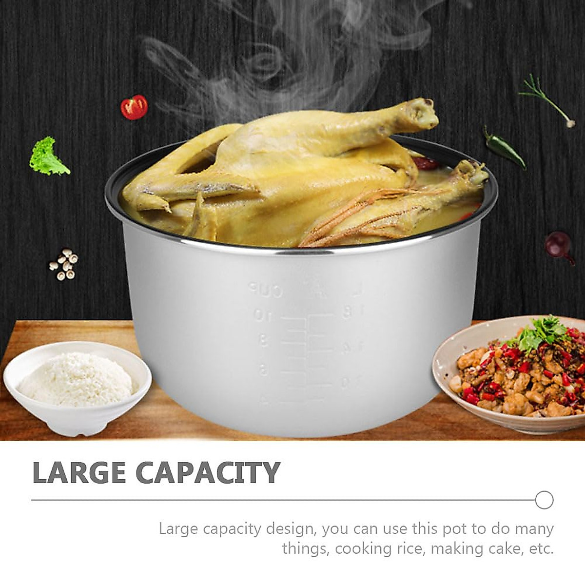 Cabilock Rice Cooker Liner Non Stick Inner Pot Rice Cooker inside Pot Electric Cooker Accessories for Home Kitchen Shop