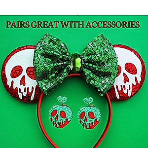Poison Apple Snow White Witches Earrings for Women. Cute Halloween Cosplay Earrings for Women, Teens, College Students and Adults.