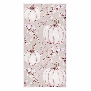 FFYHO Watercolor Pink Pumpkins Microfiber Hand Towels for Bathroom 16x30, Fall Autumn Leaves Soft Dish Kitchen towels Decorative Fingertip Towel Washcloths for Guest Hotel