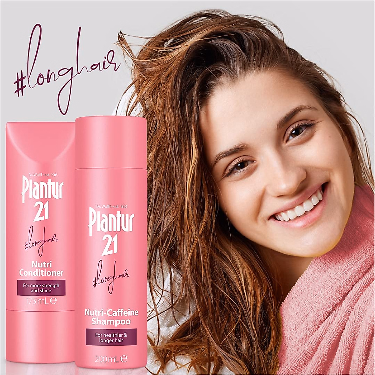 Plantur 21#longhair Nutri-Caffeine Women's Long Hair System with Keratin and Biotin: Strengthen and Nourish, Shampoo (6.76 fl oz), Conditioner (5.92 fl oz)