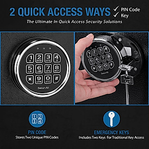 Barska FV-1000 Fire Safe Vault, Black, One Size