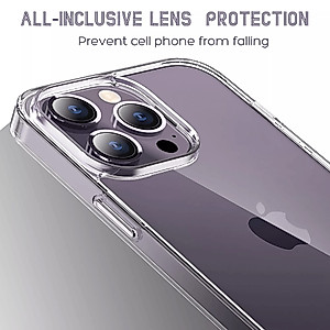 iPhone 14 Pro Max Clear Case. Transparent Hybrid Acrylic Protective Cases for iPhone 14 Pro Max.Screen Size (6.7)