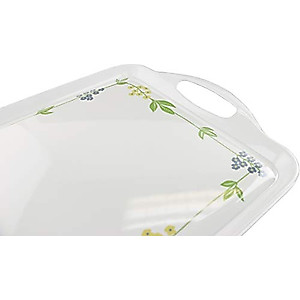 Reston Lloyd Melamine Serving/Ottoman, Rectangular Tray, Secret Garden