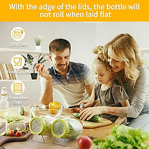 Sprouting Lid, Plastic Mesh Screen Cover Cap with Draining Stand and Tray, Germination Kit Sprouter Maker for Wide Mouth Jars, Grow Bean Sprouts, Broccoli Seeds, Alfalfa, Salad Greens