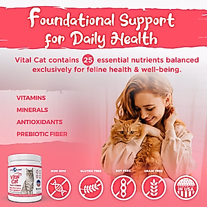 Vital Planet - Vital Cat Multi Vitamin Mineral and Antioxidant Powder for Cats 75 gram 30 Servings