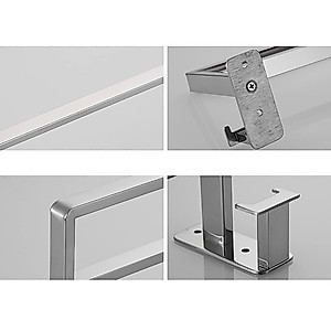 Wall Mounted Thick Towel Rail Extension Bathroom Pendant Bath Towel Shelves Towel Rack Double Rod 304 Stainless Steel Bathroom Towel Shelf Chrome Finish Bathroom Accessories