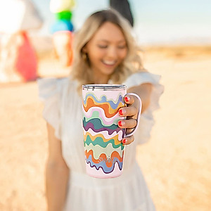 Swig Life 22oz Travel Mug | Discontinued Prints | Insulated Tumbler with Handle and Lid, Cup Holder Friendly, Dishwasher Safe, Stainless Steel, Travel Coffee Cup, Insulated Coffee Mug, Santa Baby