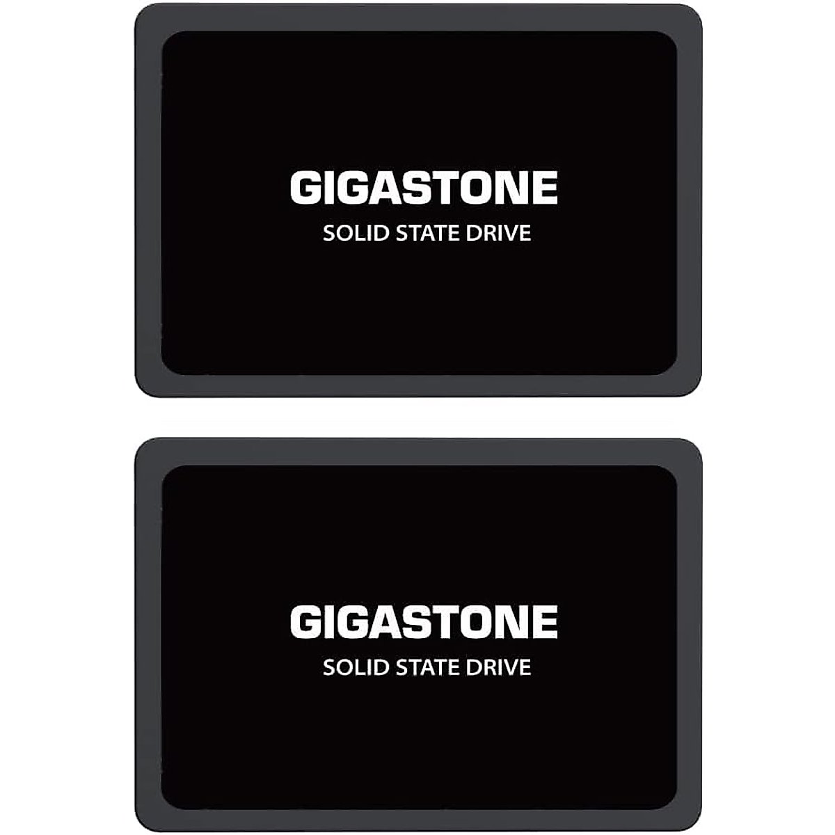 Gigastone SATA SSD 500GB (2-Pack) 2.5 inch SSD 520MB/s Upgrade Laptop PC Memory and Storage PS4 HDD Replacement 2.5" Internal Solid State Hard Drives SATA III SLC Cache 3D NAND Increase Performance