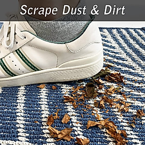 NIUKEALO Indoor Door Mat, Non-Slip Absorbent Entryway Rug Resist Dirt Low-Profile Floor Mats for Home, Entrance, Garage, Patio(Blue)