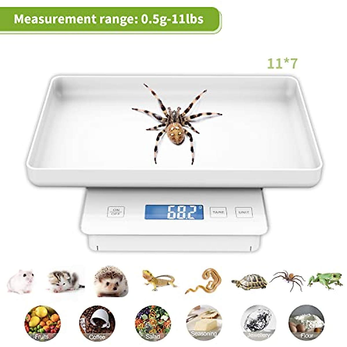 MINDPET-MED 11lbs/0.1g Pet Scale for Small Animal, Whelping Scale, Guinea Pig Weighing Scale, High Precision 0.003oz, Suitable for All Newborn Pets, Kittens, Turtles,