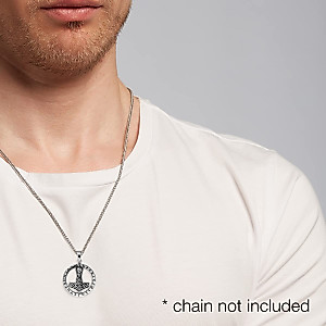 WithLoveSilver Sterling Silver Viking Amulet Norse Warrior Hammer of Thor Mjolnir Pendant