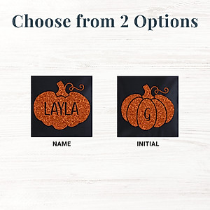 Let's Make Memories Personalized Sparkly Pumpkin Halloween Treat Bag - Trick-or-Treat Tote - Customize with Name