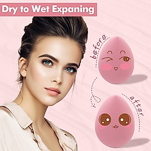 8 PCS Makeup Sponges Blender Latex-Free Vegan Beauty Sponge Professional Beauty Sponge Blender Makeup Egg Foundation Blending