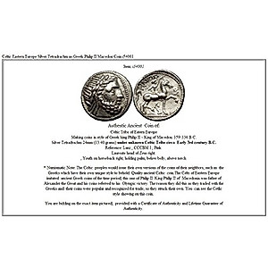 1000 GR Celtic Eastern Europe AR Tetradrachm as Greek Ph coin Good