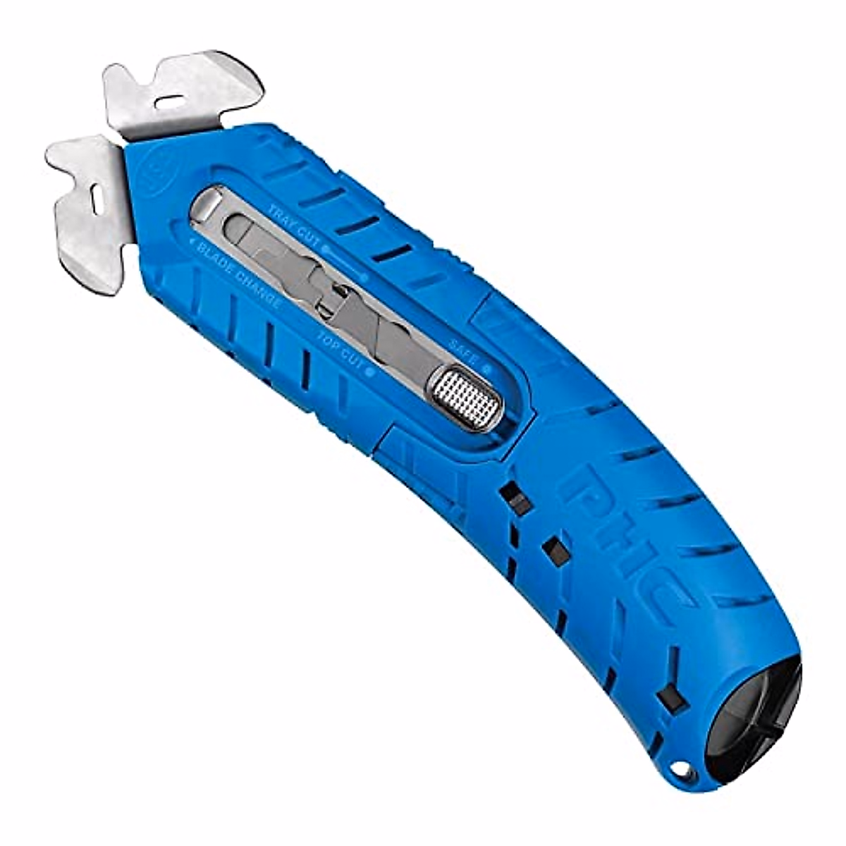 Pacific Handy Cutter S8 Safety Cutter, Ambidextrous Retractable Utility Knife with Ergonomic Design, Bladeless Tape Splitters, Steel Guards for Safety & Damage Protection, Warehouse & In-Store Cutting