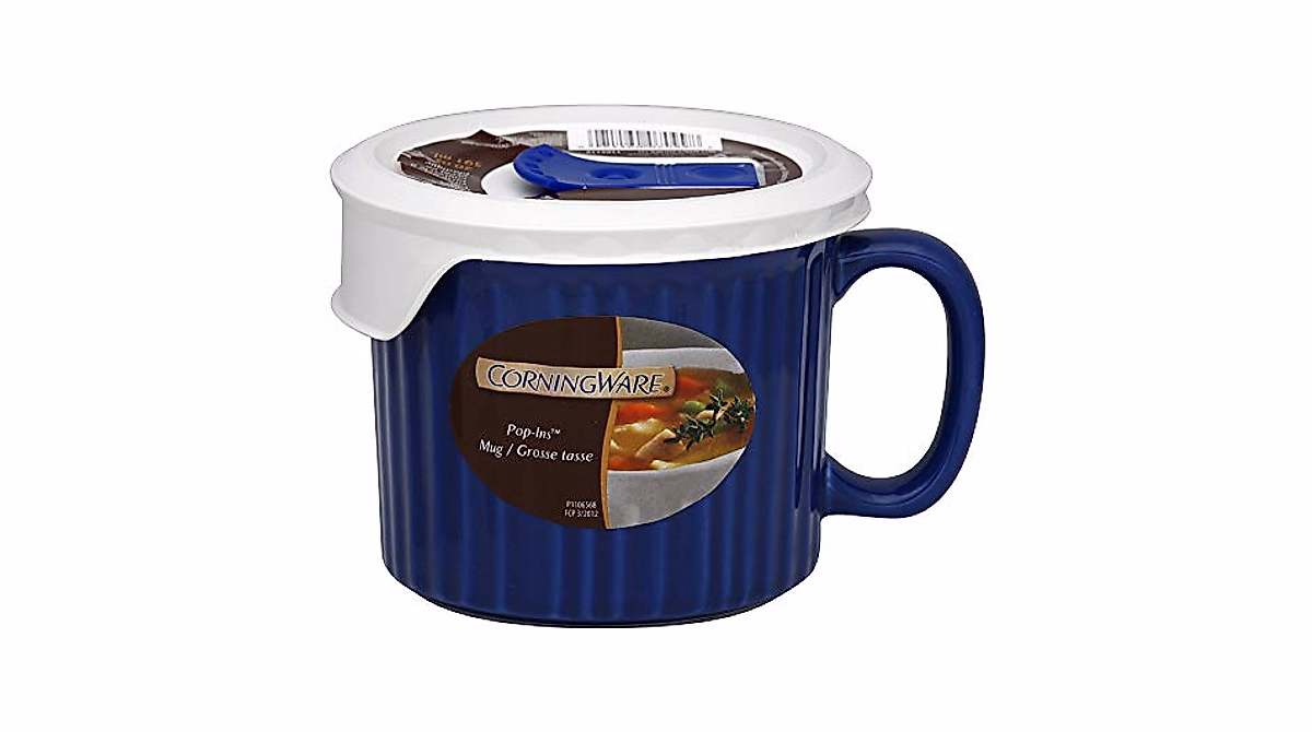 CorningWare 20-Oz Meal Mug with Vented Lid - Microwave Safe