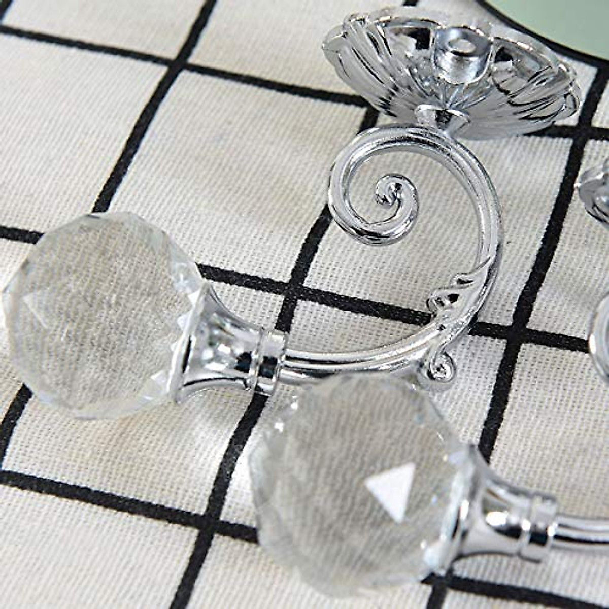 VOSAREA Pack of 2 Vintage Crystal Rose Pattern Wall Curtain Hook Coat Hat Handbags Towel Single Hook Wall Mount Hanger