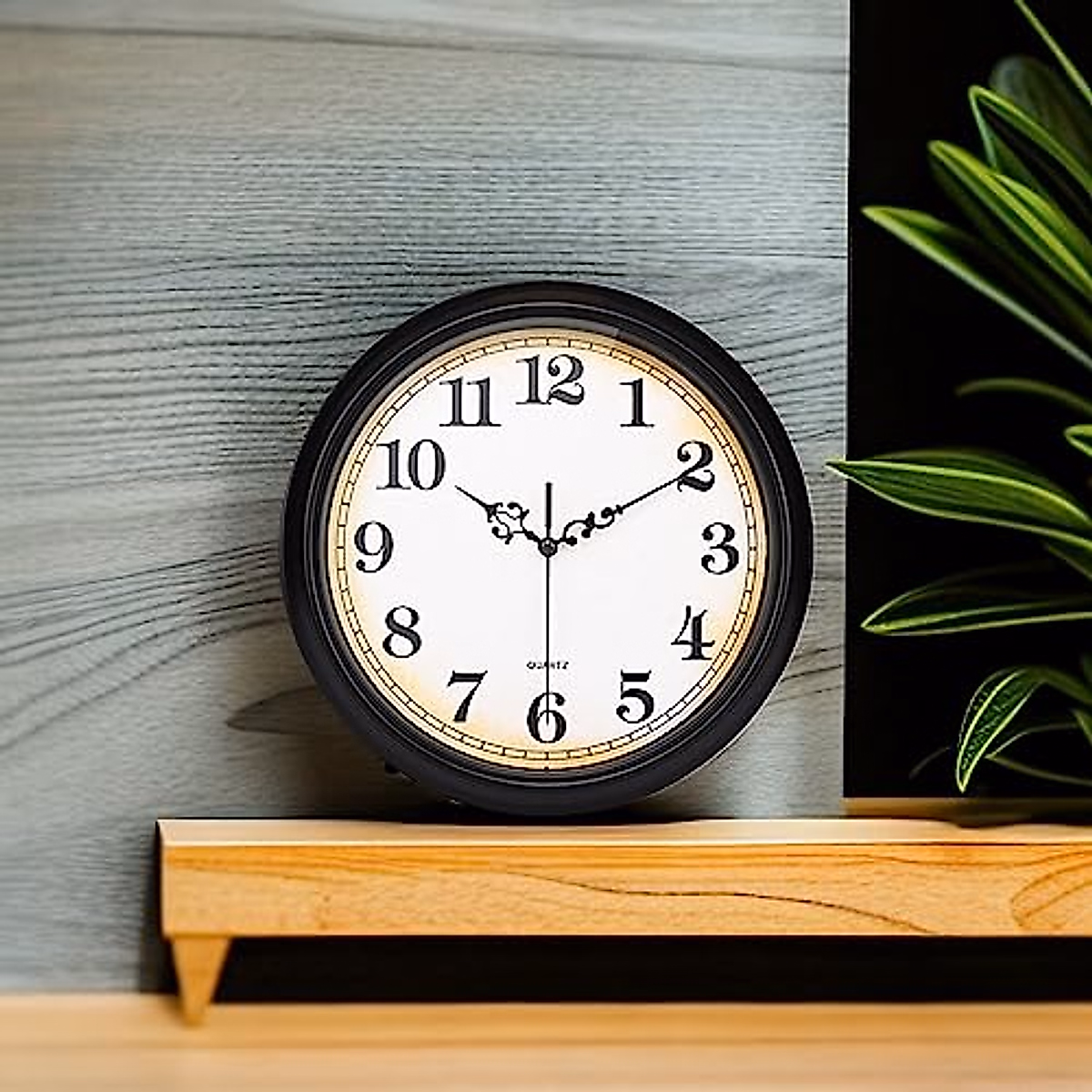 Yoiolclc Wall Clock Silent Non-Ticking Retro Wall Clocks Classic Battery Operated for Kitchen, Bedroom, Classroom Decor (12 Inch, Black)