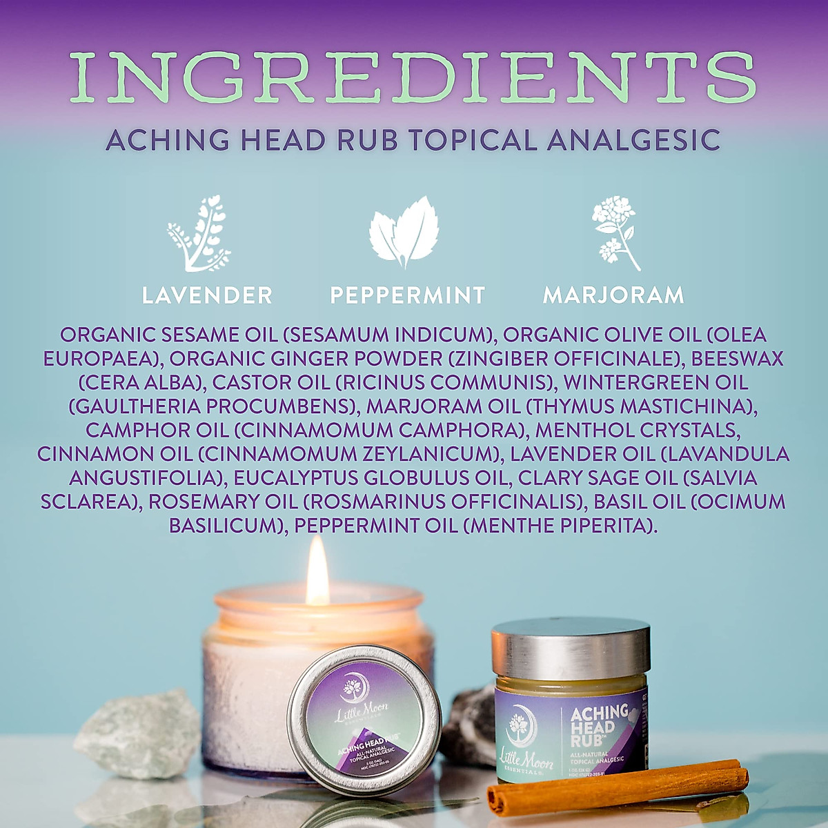 Little Moon Essentials Topical Analgesic, Aching Head Rub, 1 oz.