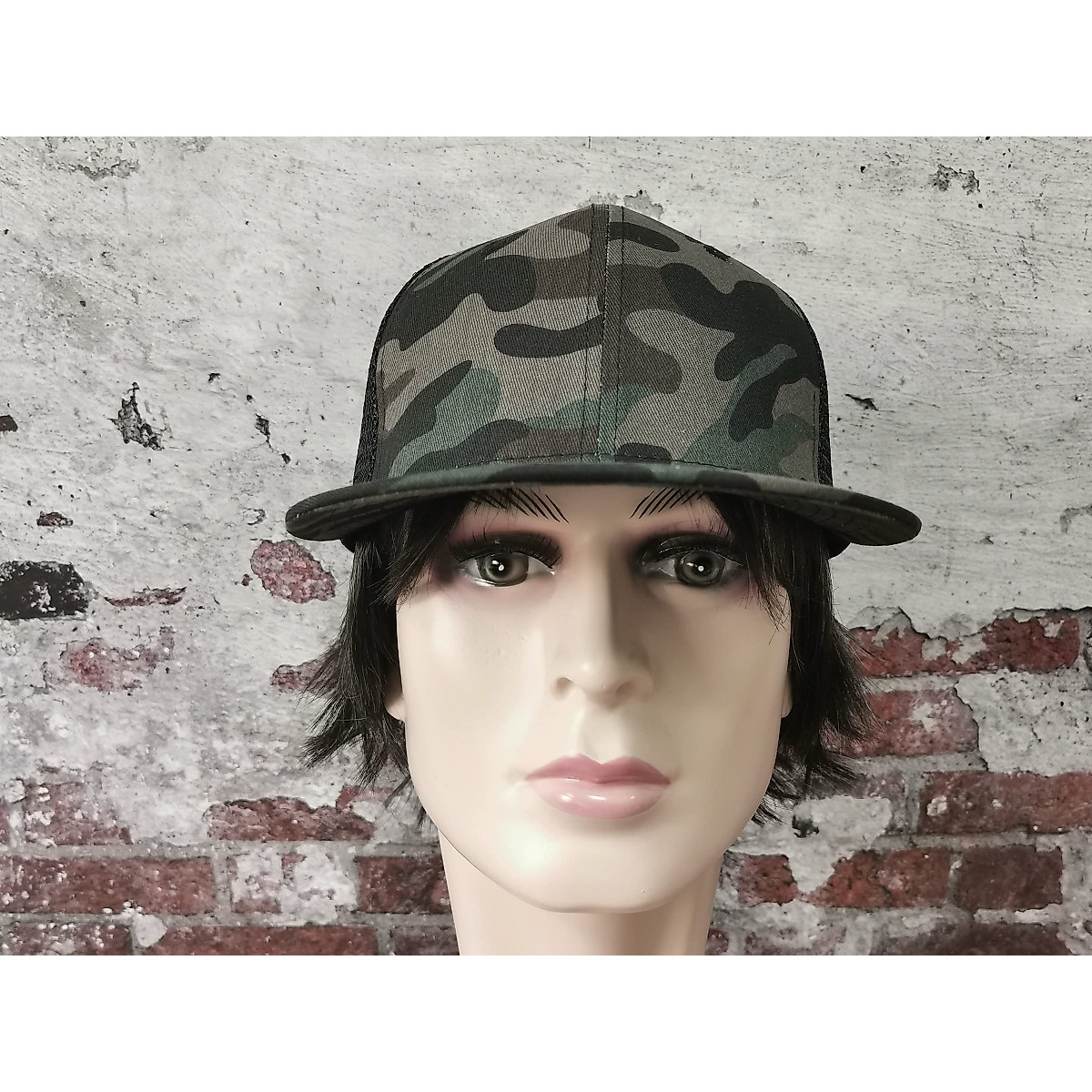 Classic Camo Flat Bill Brim Snapback Hat Visor Mesh Hats for Men Women, Hip Hop Baseball Cap Adjustable Dad Hat Trucker Hat Unisex