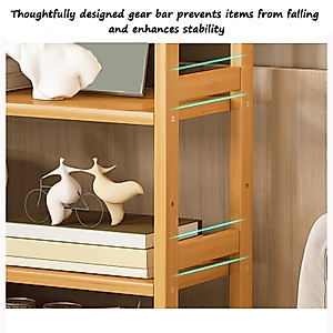 EHCBFCVN Wooden Desktop Shelf, Outdoor Desktop Planter Shelf Rack, Display Storage Unit, Country Style Shelf, Made of Solid Wood, Safe, Thick and Stable, 72.4 * 23.4 * 35cm (Three Layers)