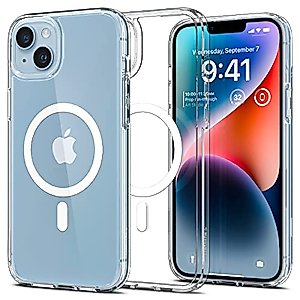 Spigen Ultra Hybrid (MagFit) [Anti-Yellowing Technology] Designed for iPhone 14 Case (2022) - White