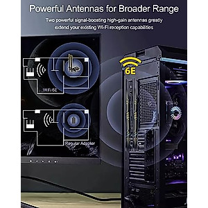 WiFi Card, Ubit Tri-Band 5400Mbps WiFi 6E 6GHz PCIe WiFi Card, BT 5.2, AX210 Wireless WLAN Adapter with MU-MIMO,OFDMA,Ultra-Low Latency, Supports Windows 10/11 (64bit)