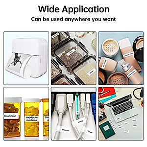 Label Maker, Mini Label Maker Machine with Tape, Portable Bluetooth Label Printer, Wireless Labeler Handheld Sticker Maker Included Multiple Templates Available for Storage, Study, Office, Home