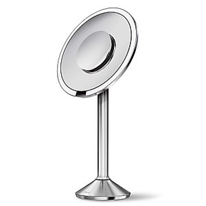 simplehuman ST3007 Sensor Mirror, Brushed Stainless Steel, Pro — 20cm (10x + 5x Magnification), 2 pound
