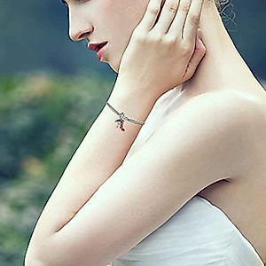 LONGLUCK 925 Sterling Silver Bead Charm for Pandora Charms Bracelets and Necklaces for Woman 5A Cubic Zirconias Dangle Pendant,Jewelry Bead