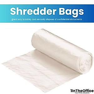 1InTheOffice Shredder Bags 15.8 Gallon, Paper Shredder Waste Bags 15.8 Gal, 100/Box