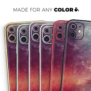 Design Skinz Abstract Fire & Ice V19 - DesignSkinz Protective Vinyl Decal Wrap Skin Cover Compatible with The Apple iPhone XR (Full-Body, Screen Trim & Back Glass Skin)