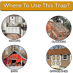 HUAPUDA 2 Packs New Bucket Lid Mouse Trap Rat Trap Bucket Lid Mouse Rat Trap Rat Trap, Reusable Mouse Control Traps Auto Reset Balance Mousetrap Catcher Indoor Outdoor