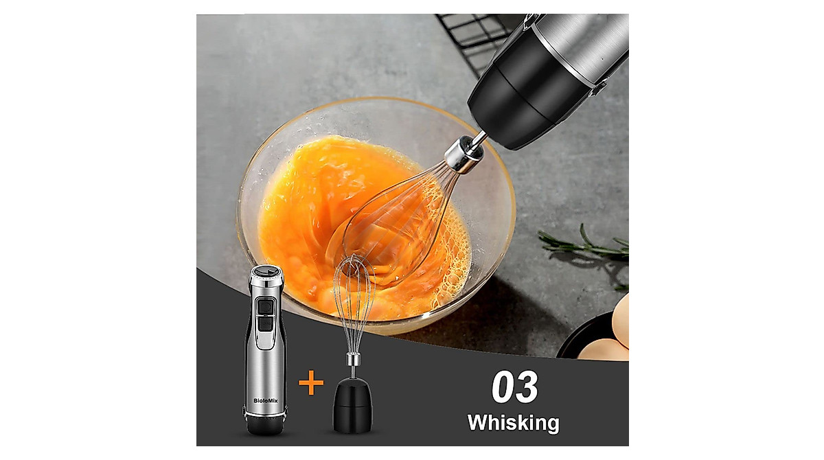 Heavy Duty Hand Blender with Copper Motor & Whisk