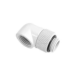 Dracaena 6 pack G1/4" thread Male to Female Extender Fitting, 90° Rotary Fitting Adapter Connector for Computer Water Cooling System, White